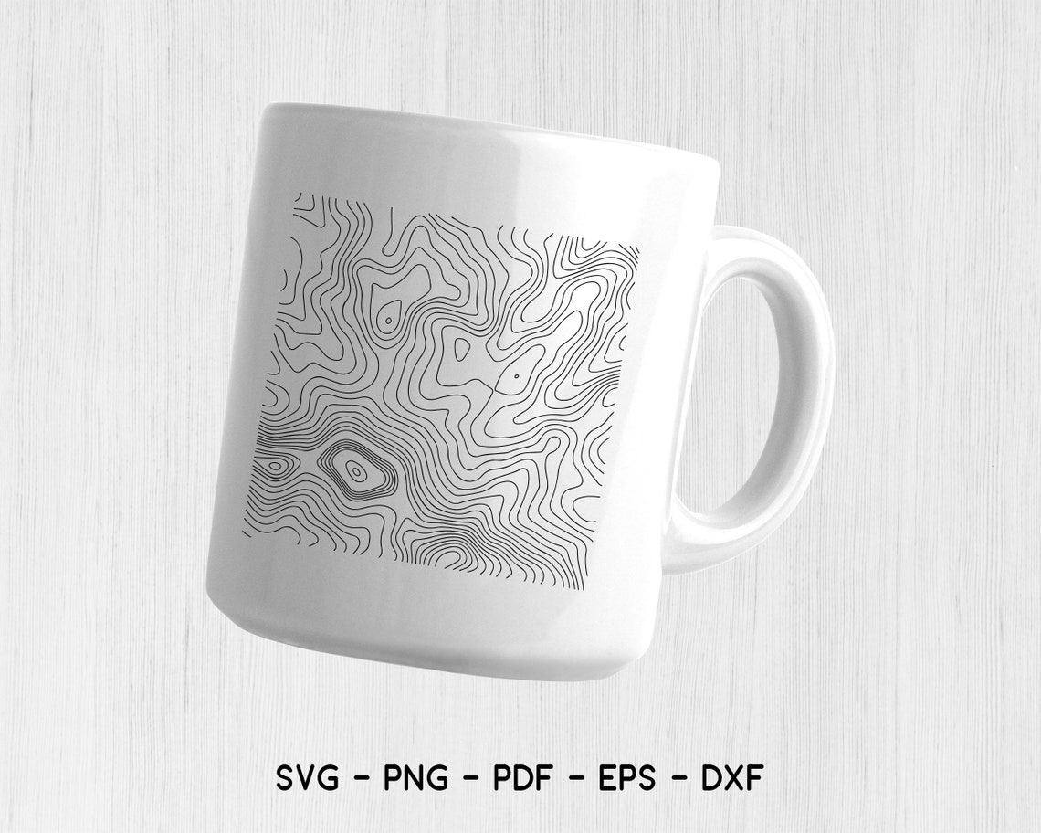 Map Pattern SVG, Topographic Map Patterns, Seamless Digital Paper, Topo ...