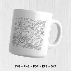 Map Pattern SVG, Topographic Map Patterns, Seamless Digital Paper, Topo ...