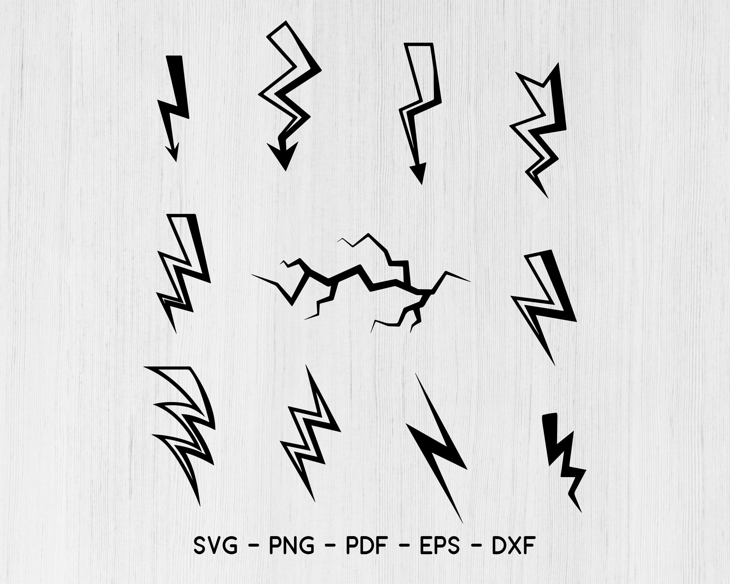 Lightning SVG Bundle Lightning Clipart Lighting PNG - Etsy