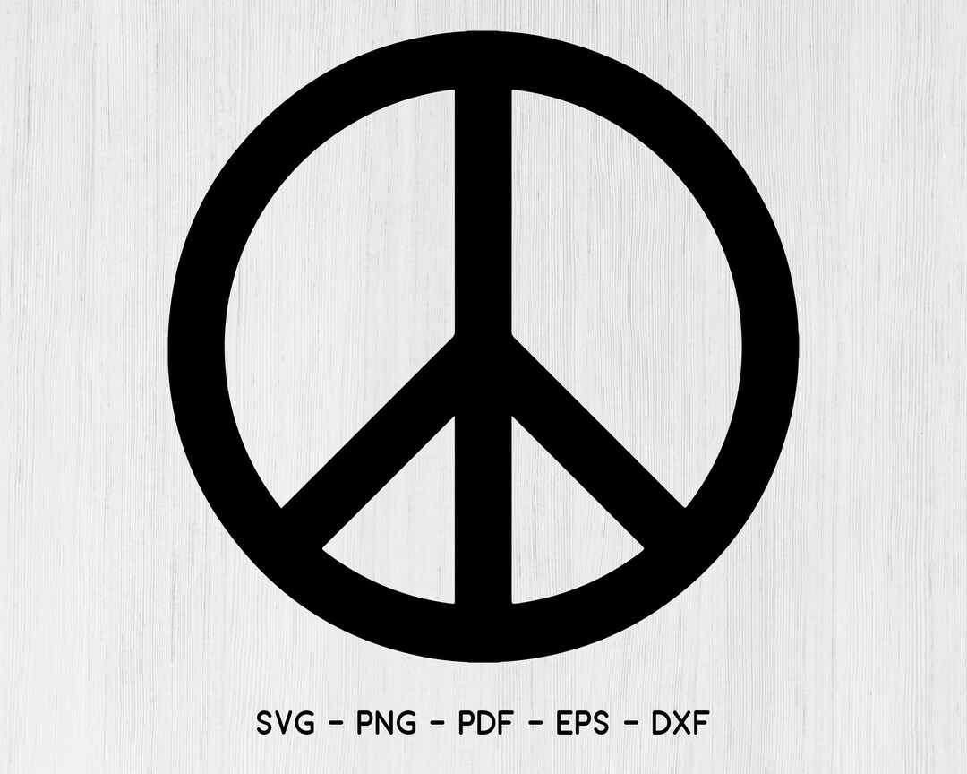 Peace Sign SVG File, Instant Download for Cricut or Silhouette, DXF ...