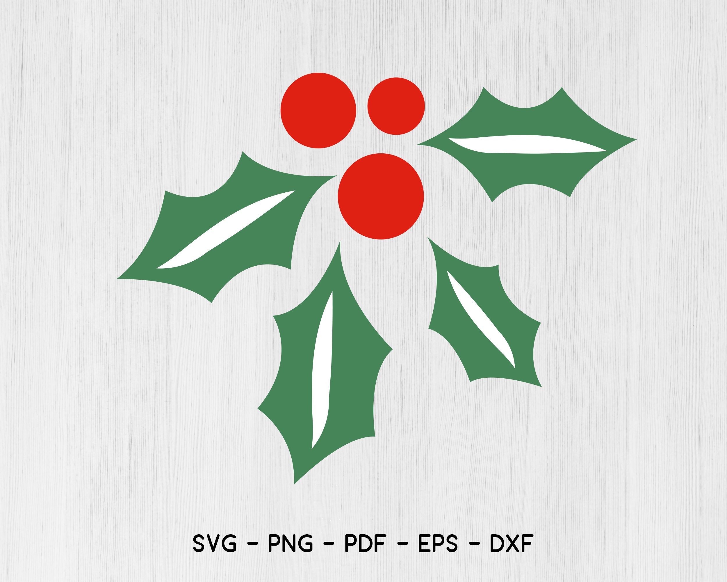 Christmas Holly Svg Holly Berry SVG Christmas - Etsy