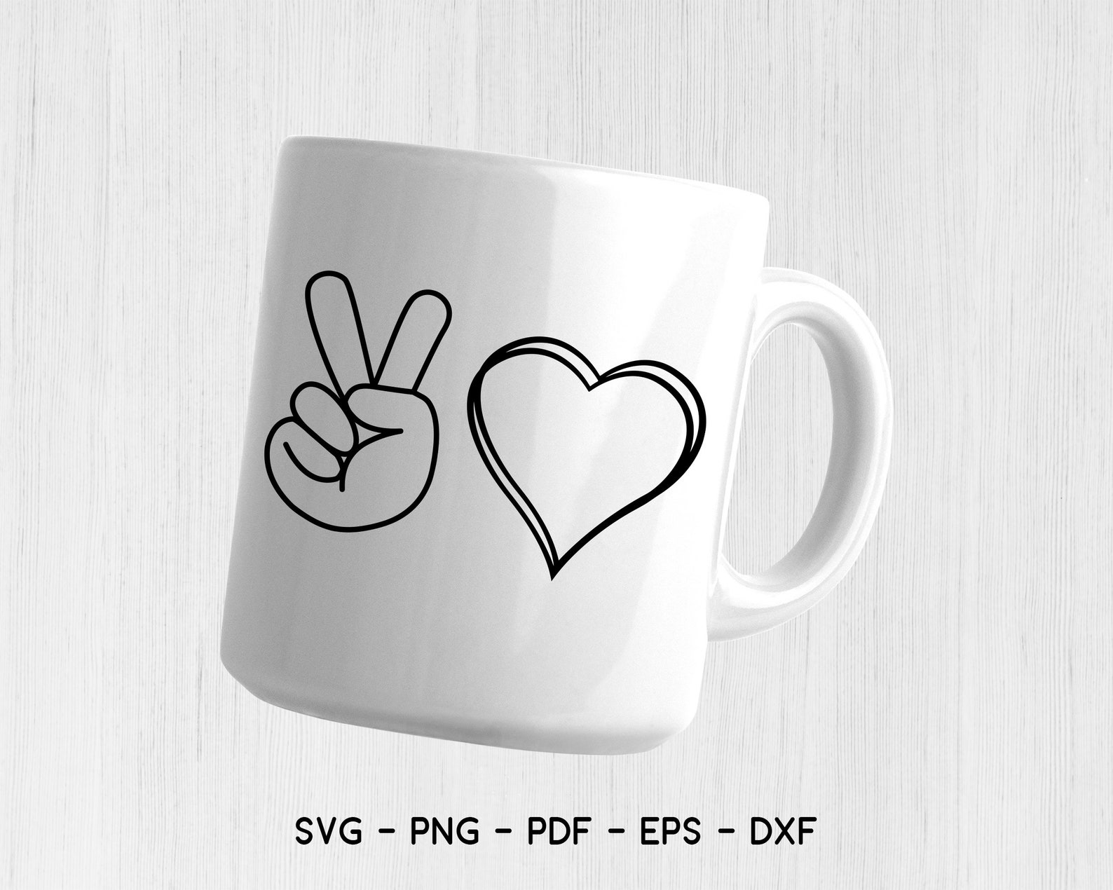 Peace and Love SVG File Peace Sign SVG Files for Cricut | Etsy