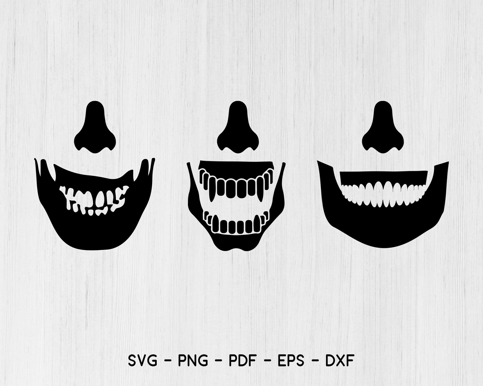 Skull Face Mask Desing Svg Funny Halloween Designs for | Etsy
