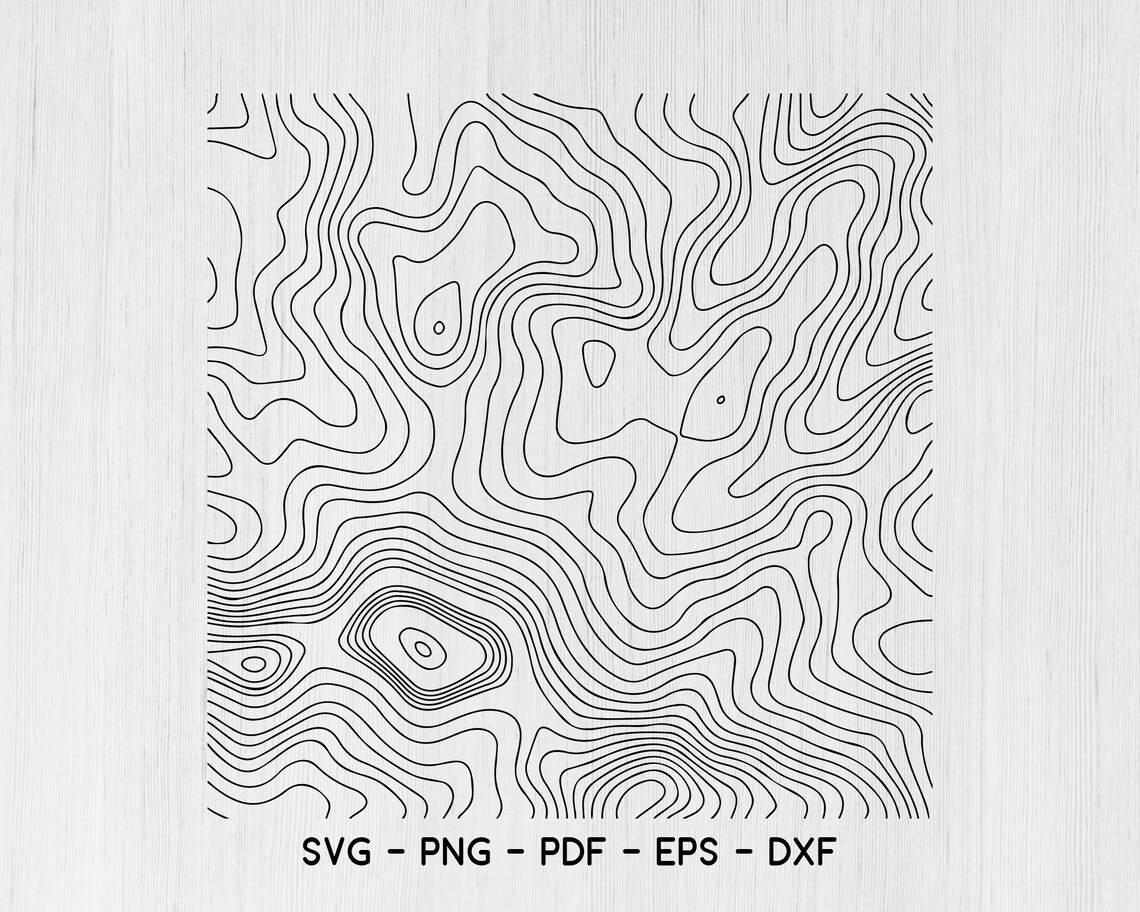 Map Pattern SVG, Topographic Map Patterns, Seamless Digital Paper, Topo ...