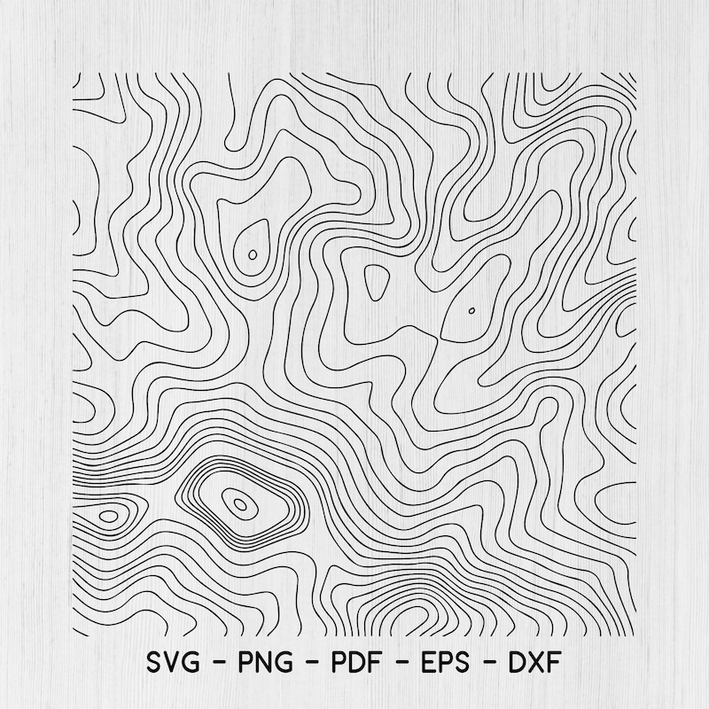 Abstract Topographic Art - Etsy