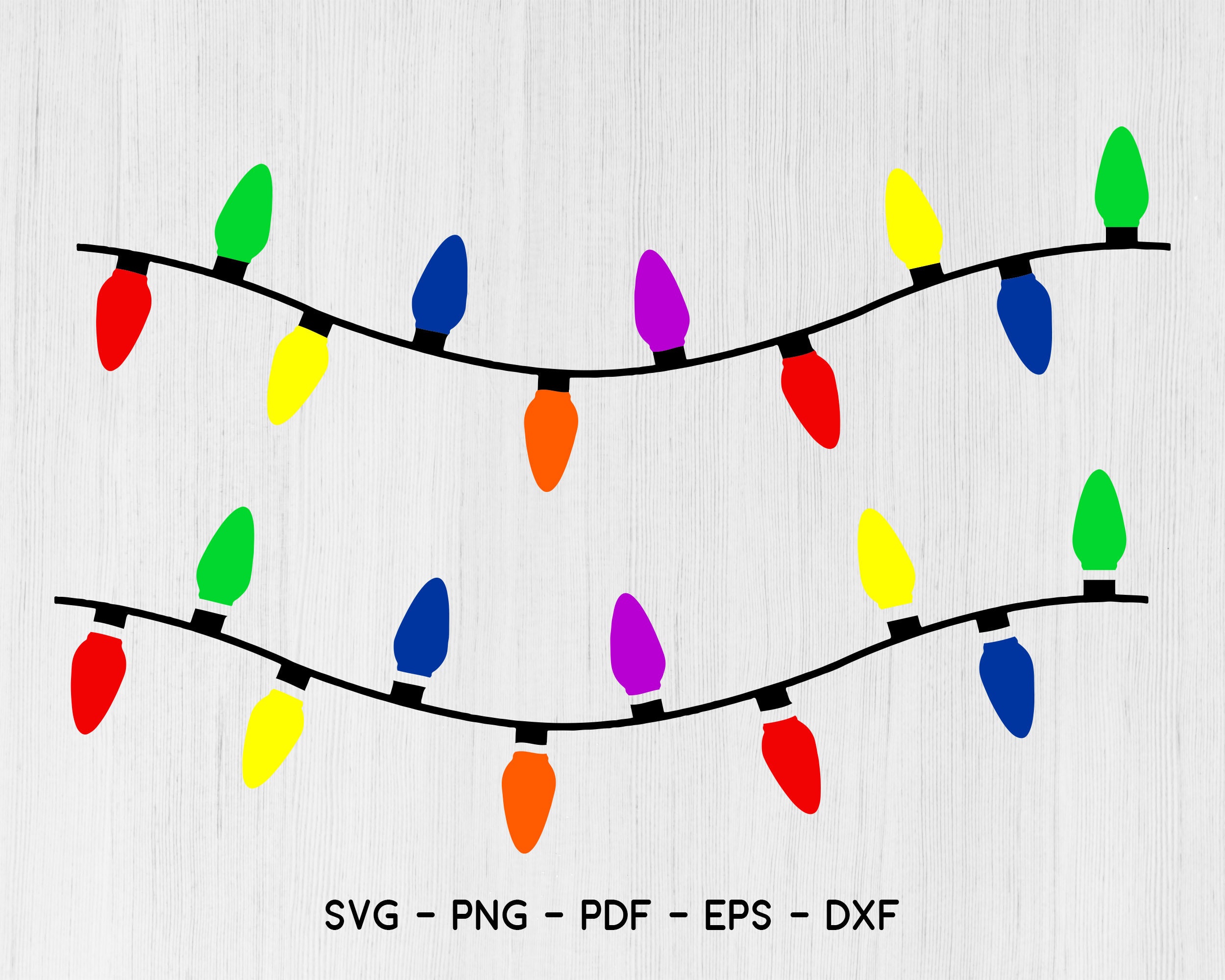 Christmas Lights Svgstring of Christmas Lights Svgchristmas - Etsy