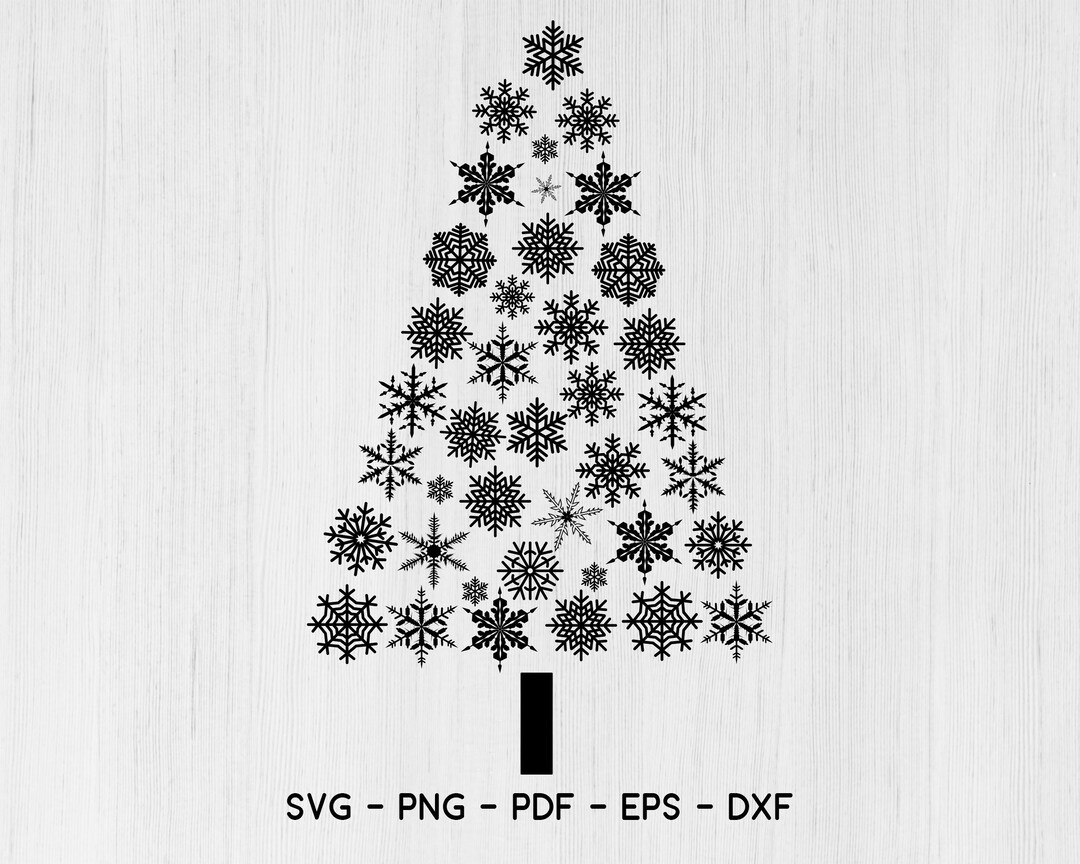Snowflake Christmas Tree Svg,snowflake Svg,christmas Tree Svg,holiday ...