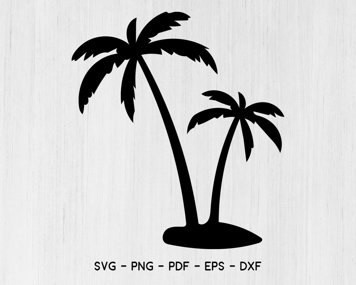 Palmera SVG, Silueta de palmera,Descarga instantánea,svg, png, eps, dxf ...