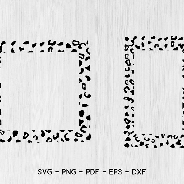 Leopard Print Frame Svg - Etsy