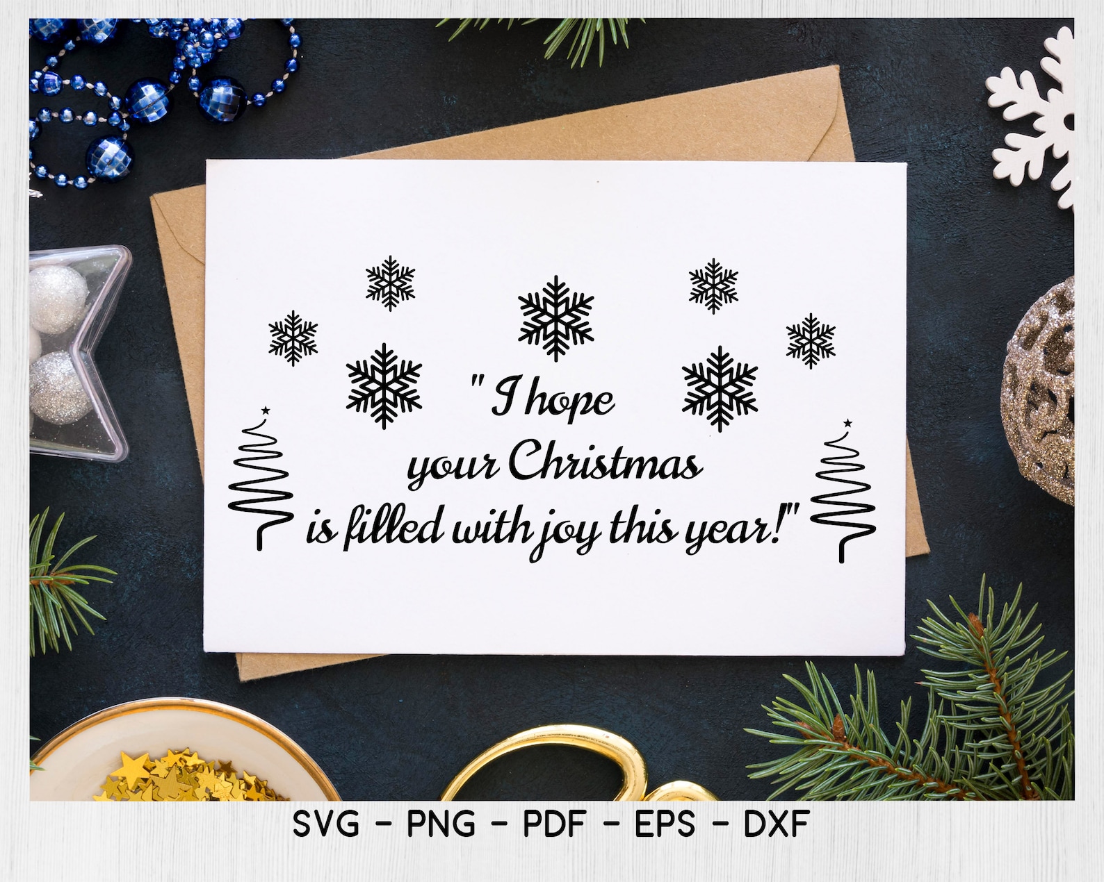 Christmas Card SVG Christmas Svg Christmas Message Svg - Etsy