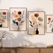 Boho Floral Prints, Boho Wall Art Set of 4, Floral Boho Poster ...