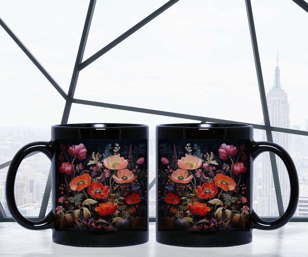 Vintage Cottage Core Mug, Floral Delight for Nature Lovers, Perfect ...