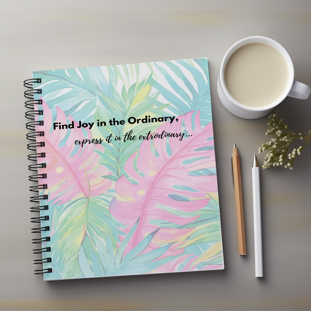 Tropical Flowers Spiral Notebook, Floral Journal, Note Taking Spiral ...