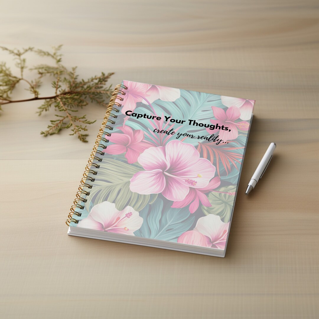 Tropical Flowers Spiral Notebook, Floral Journal, Note Taking Spiral ...