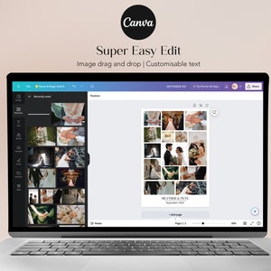 Photo Collage Template Editable Photo Grid Photography Collage A3 ...