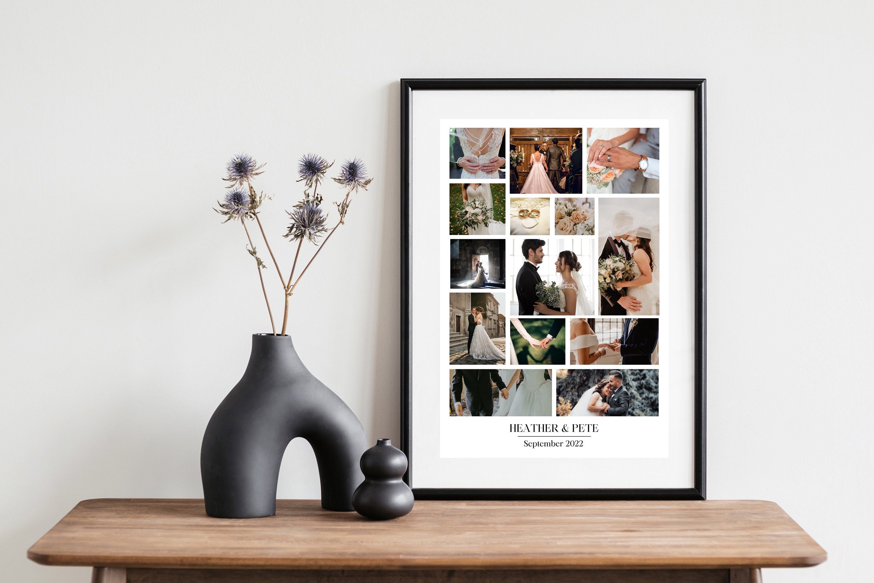 Photo Collage Template Editable Photo Grid Photography Collage A3 ...