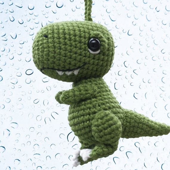 Dinosaur Car Accessory Cute Car Decor Rearview Mirror Accessory Car Mirror Hanging Dino Crochet Dinosaur Gift Cute Car Ornament T rex Toy Etsy