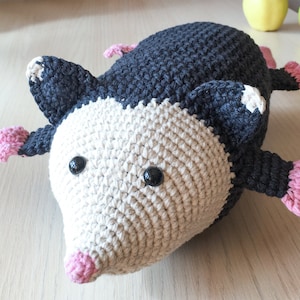 Possum Christmas Stocking Crochet Opossum, Holiday Stocking Possum Bag ...