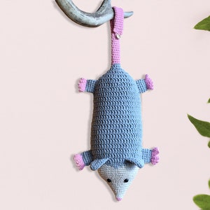 Possum Christmas Stocking Crochet Opossum, Holiday Stocking Possum Bag ...