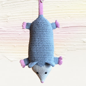 Possum Christmas Stocking Crochet Opossum, Holiday Stocking Possum Bag ...