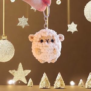 Cute Plush Keychain Sheep Keyring, Pom Pom Sheep Toy Plush, Lamb Easter ...