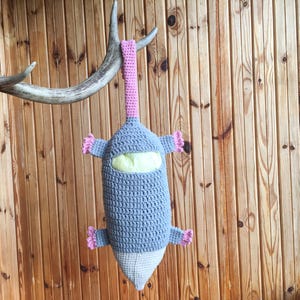 Possum Christmas Stocking Funny Crochet Possum Bag Holder, Opossum ...