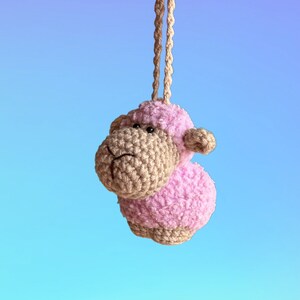 Cute Plush Keychain Sheep Keyring, Pom Pom Sheep Toy Plush, Lamb Easter ...