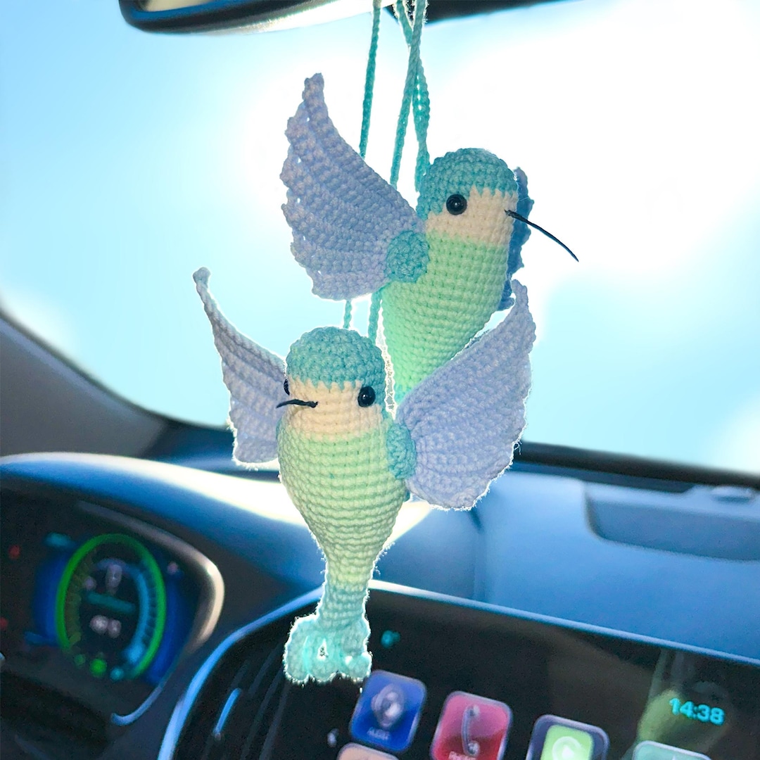 Hummingbird Car Accessory Rearview Mirror Hanger, Humming Bird Ornament ...