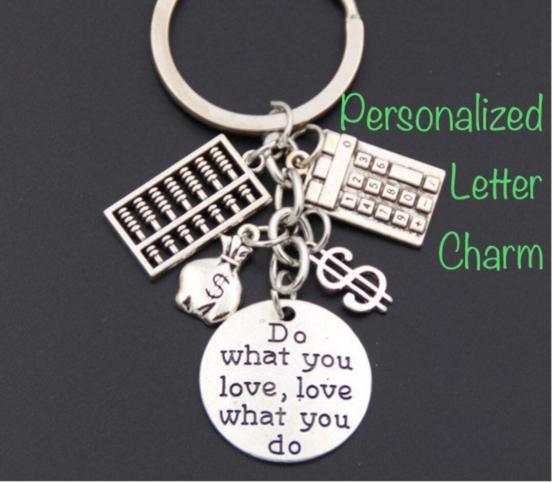 Accountant Keychain Banker Keyring Bank Teller Keychain Personalized ...