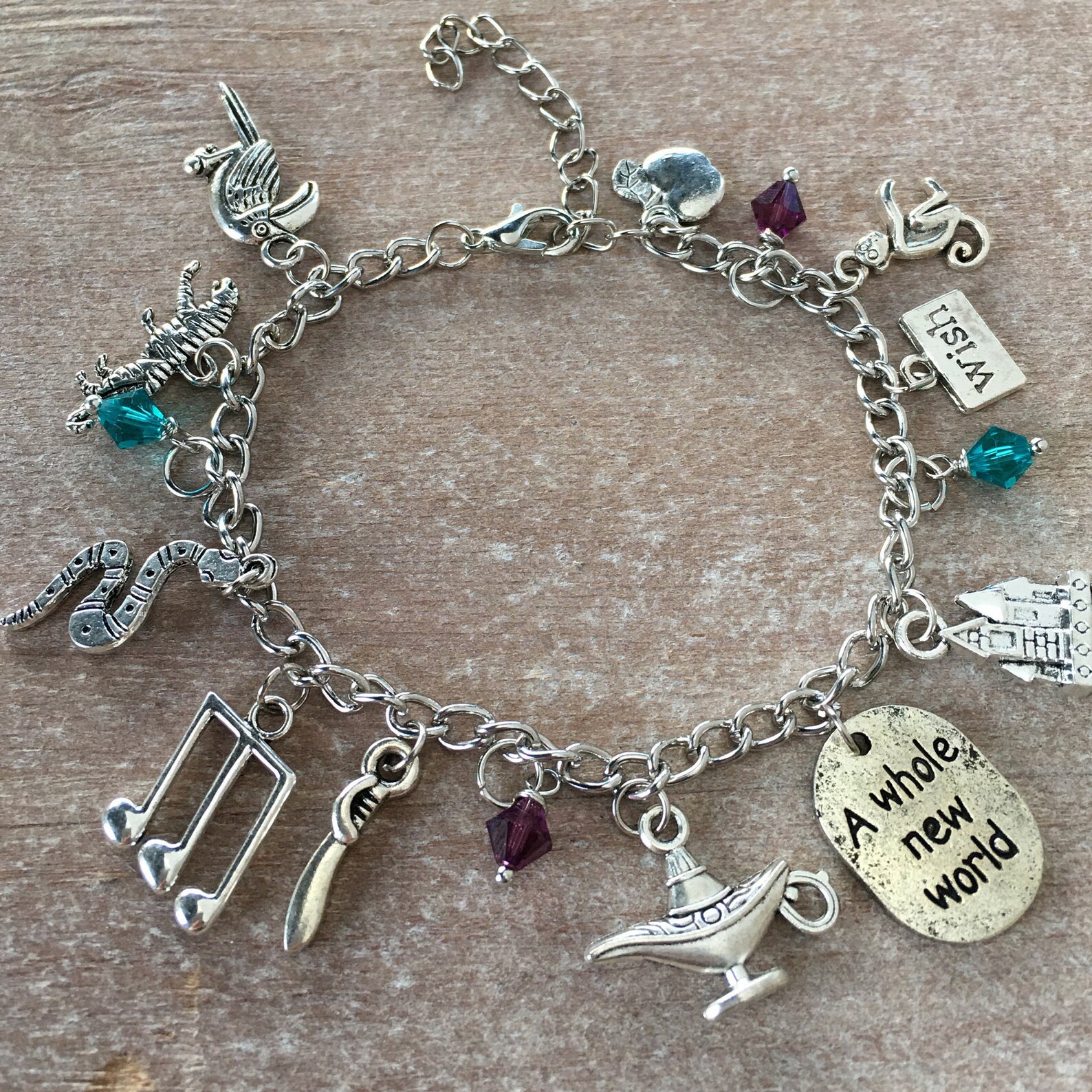 ALADDIN Aladdin Charm Bracelet Cartoon Charm Bracelet - Etsy