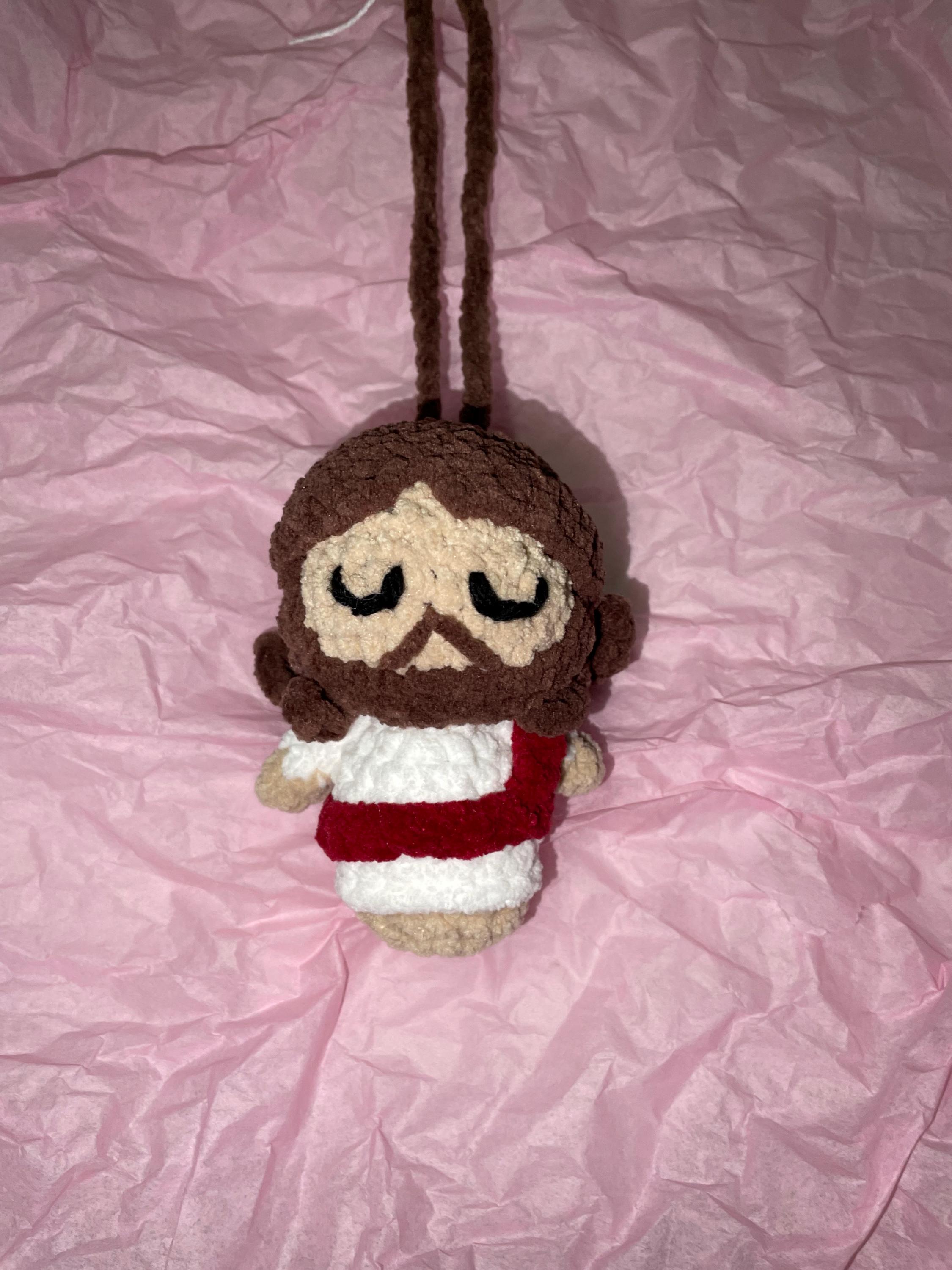 Made to Order - Mini Jesus Plush Charm: Handmade Religious Keychain or ...
