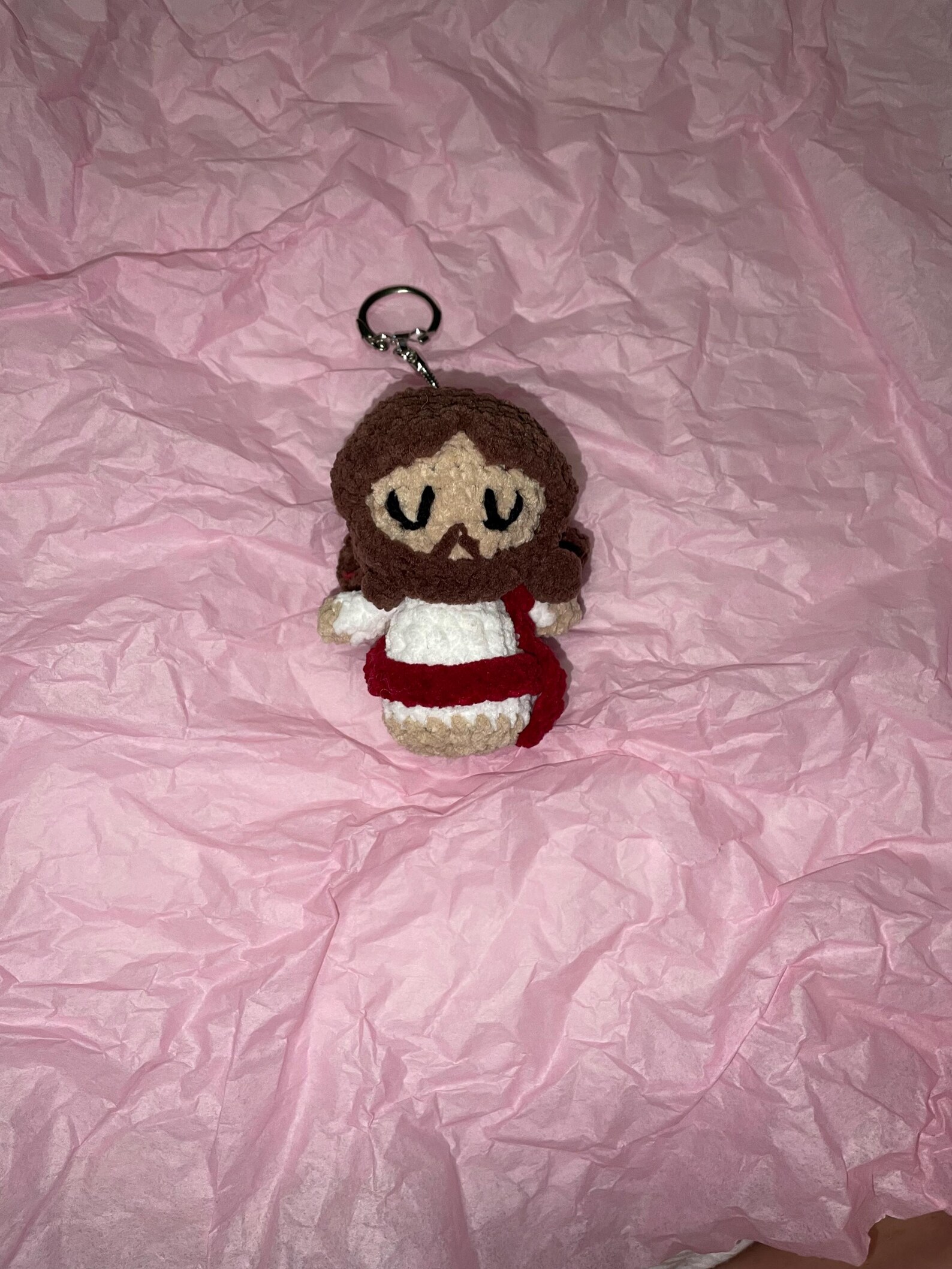 Made to Order - Mini Jesus Plush Charm: Handmade Religious Keychain or ...