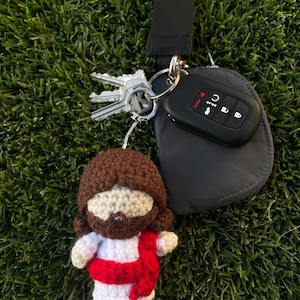 Made to Order - Mini Jesus Keychain - Handmade Crochet Plushie - Etsy