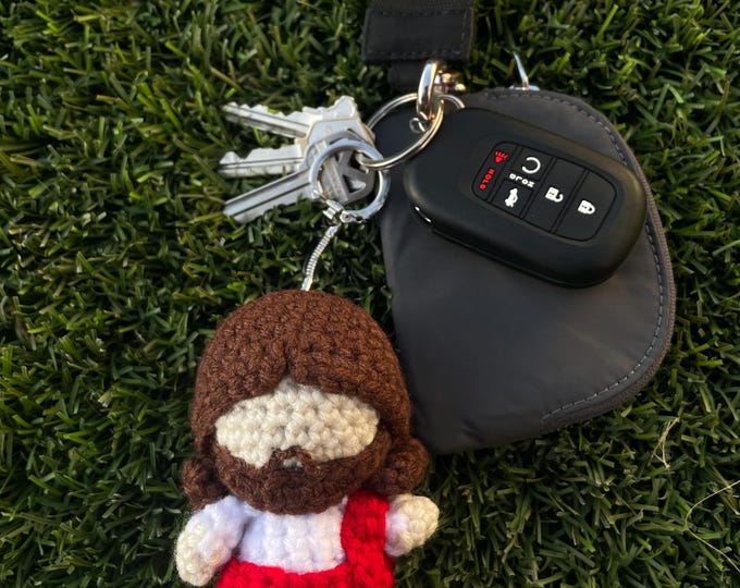 Made to Order - Mini Jesus Keychain - Handmade Crochet Plushie - Etsy