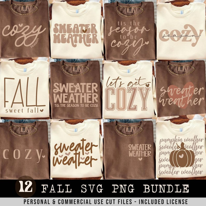 Fall Svg Bundle, Autumn Svg, Winter Svg, Pumpkin Svg, Cozy Vibes Svg ...