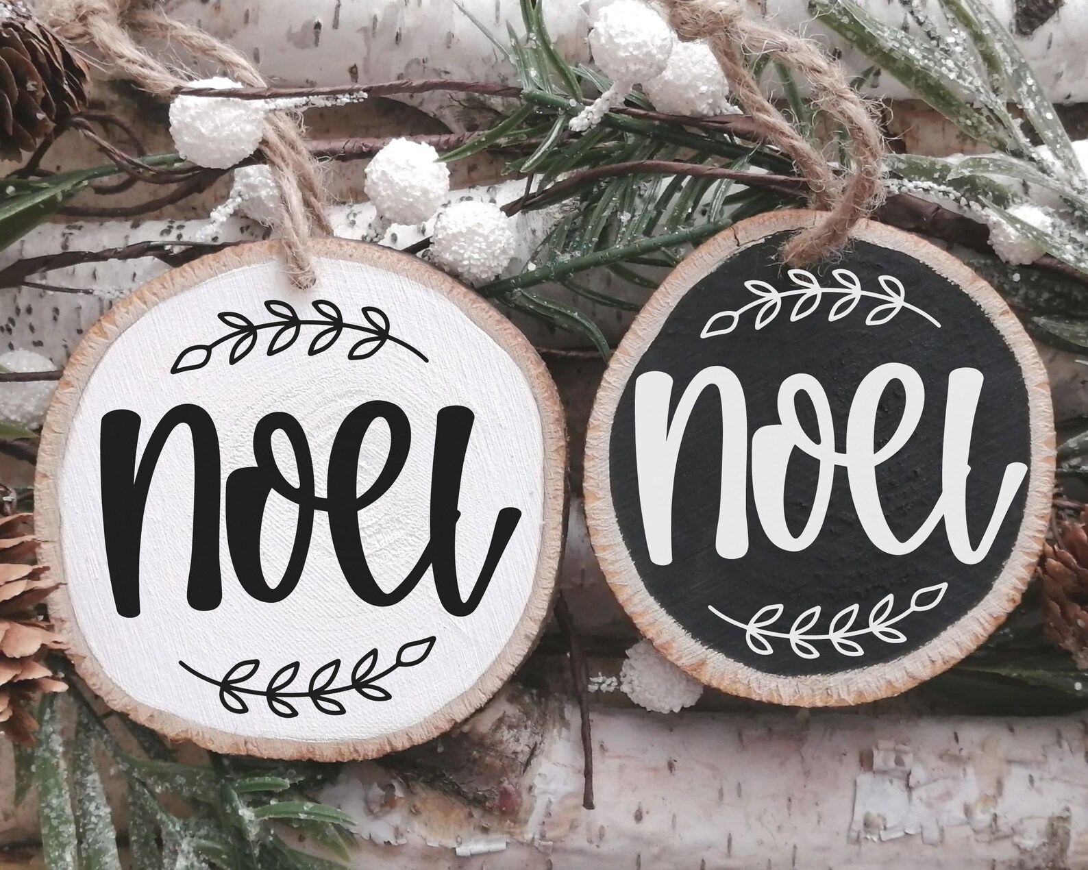 Noel Svg Christmas Ornament Svg Christmas Svg Round - Etsy