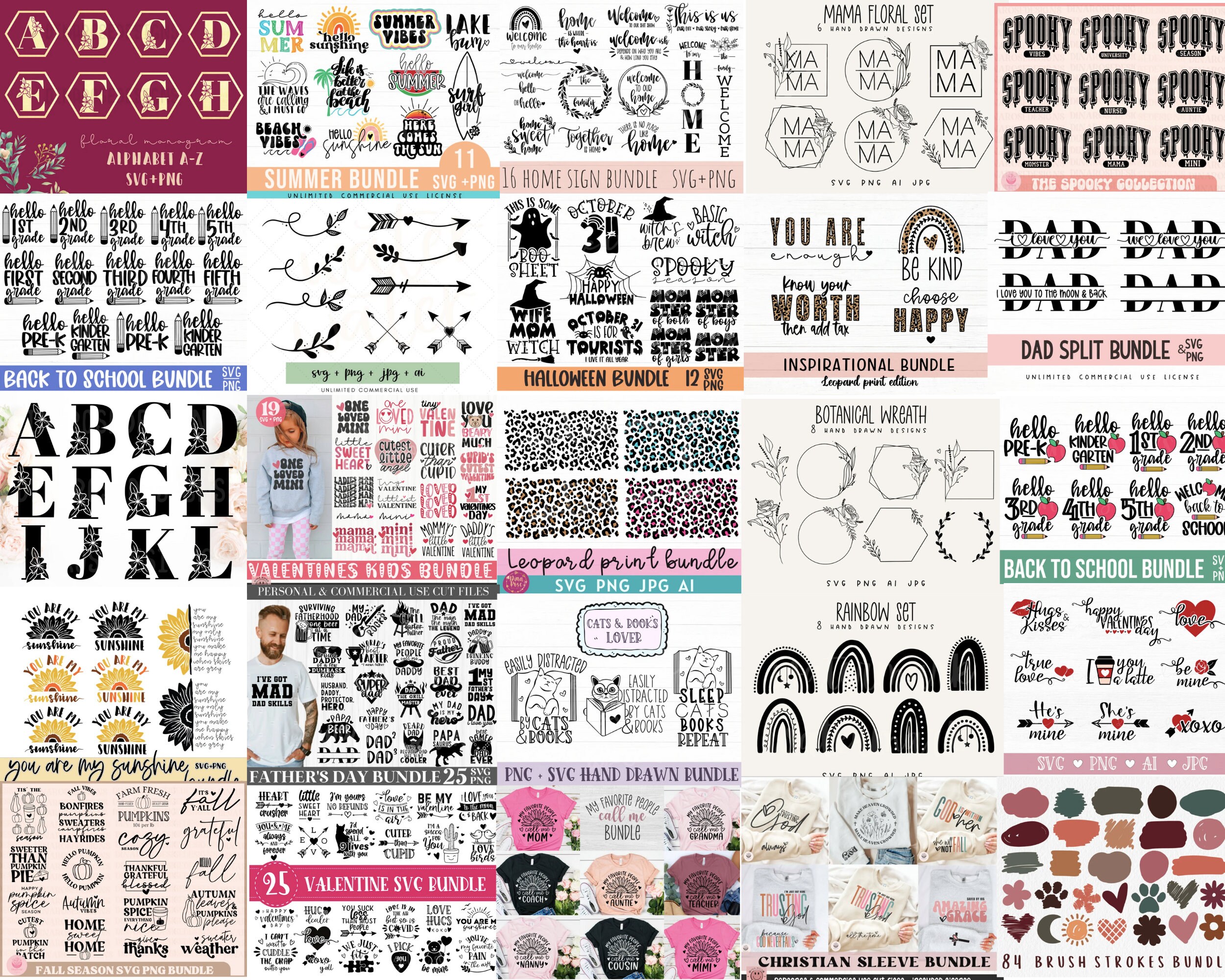 Mega Svg Bundle, Svg Cut Files, Entire Shop Bundles Svg, Shirt Svg ...