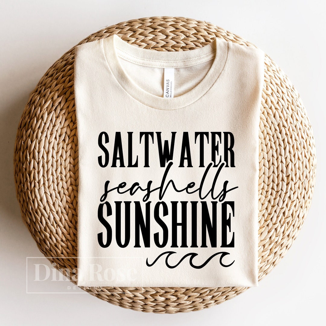 Saltwater Seashells Sunshine Svg, Summer Svg, Saltwater Svg, Seashell ...