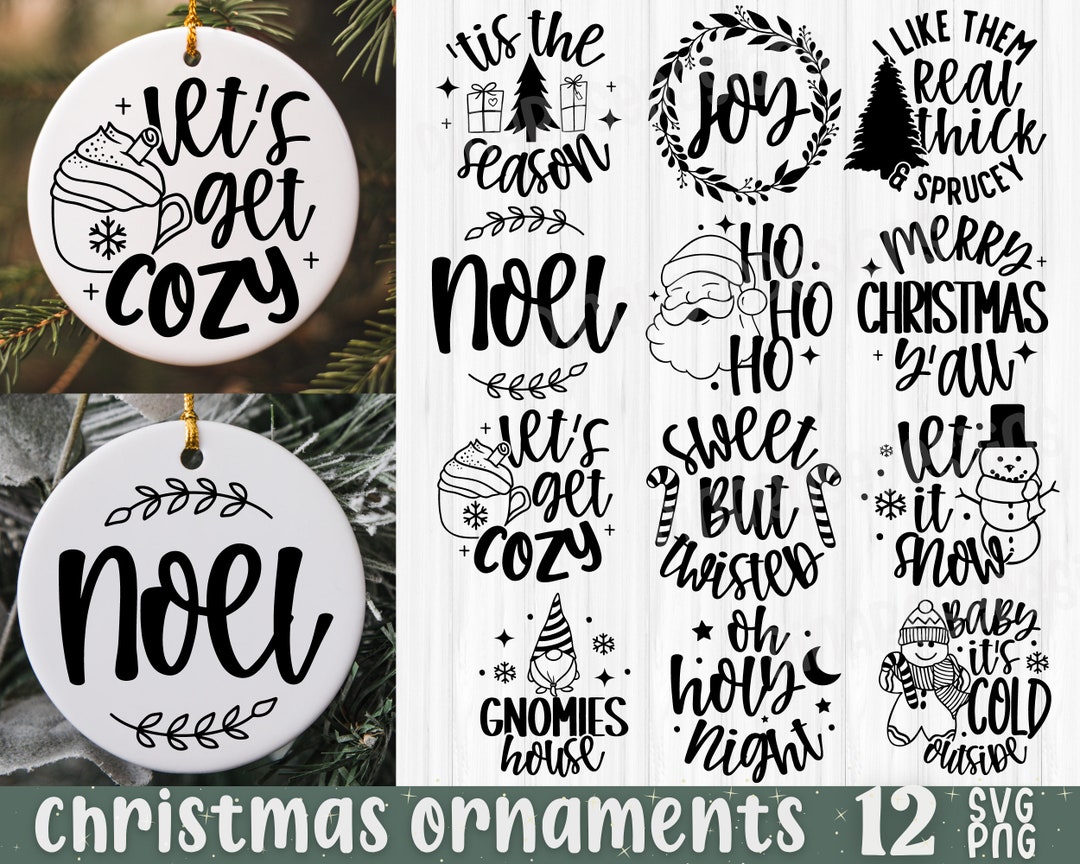 Christmas Ornaments Svg Bundle, Christmas Svg Bundle, Round Ornament ...