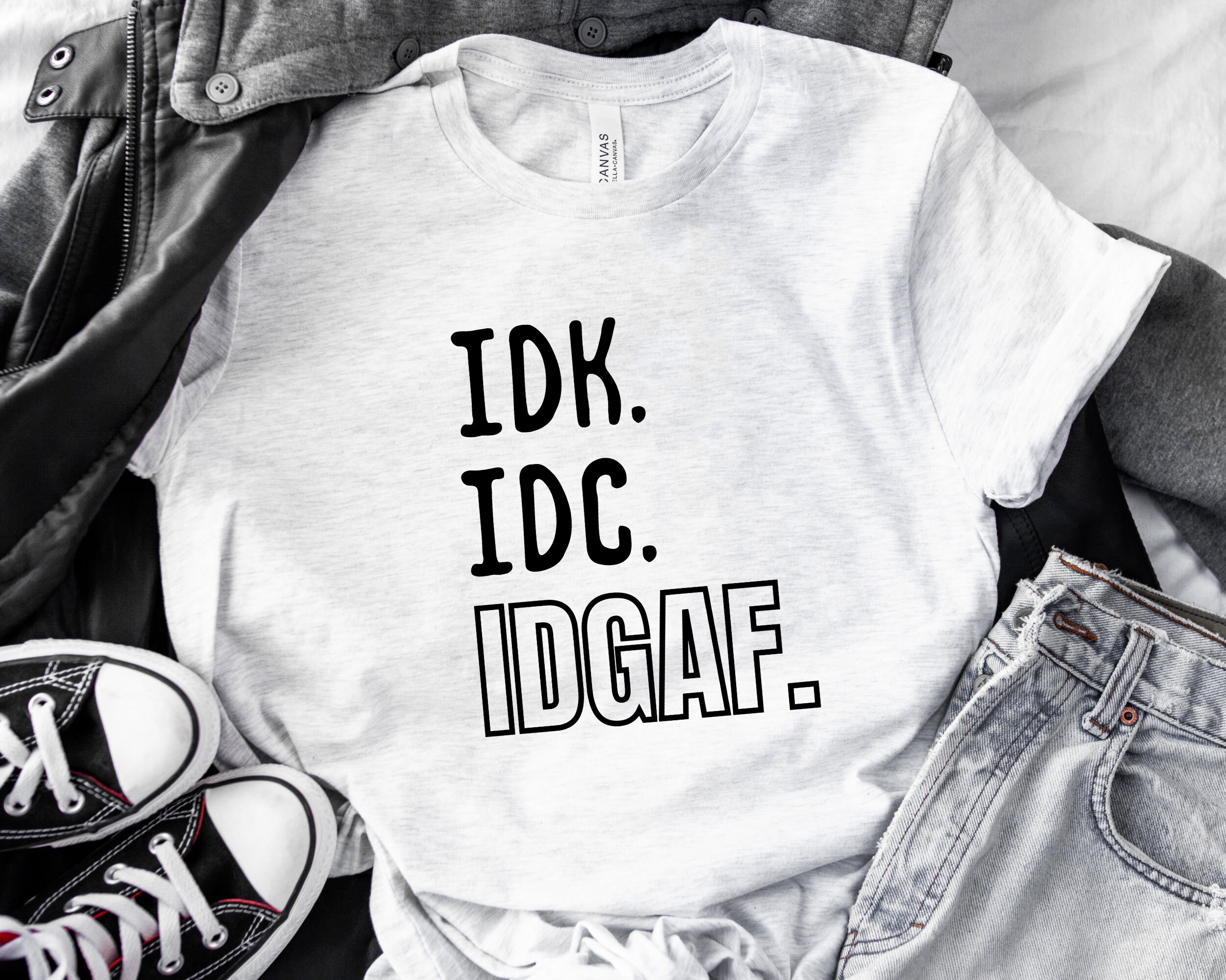 Idk Idc Idgaf Svg Funny Svg Sarcastic Svg Sassy Svg Funny | Etsy