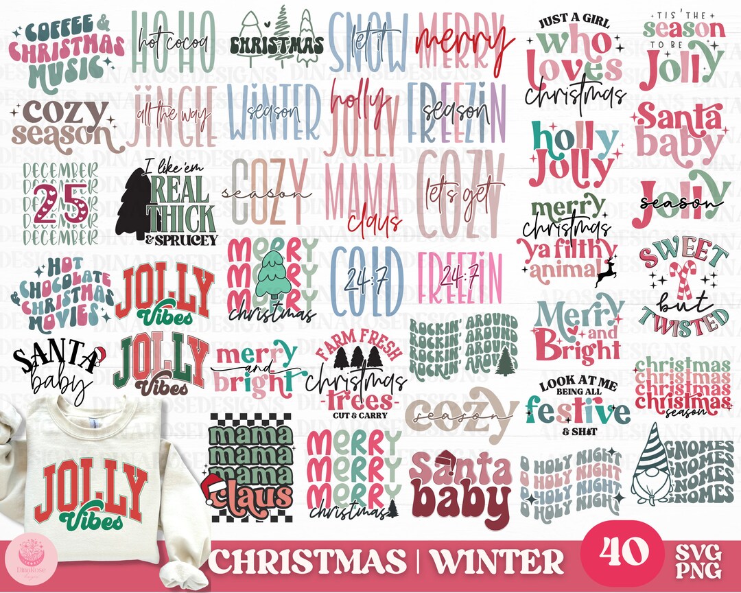 Christmas Svg Bundle, Winter Svg Bundle, Christmas Svg, Christmas ...