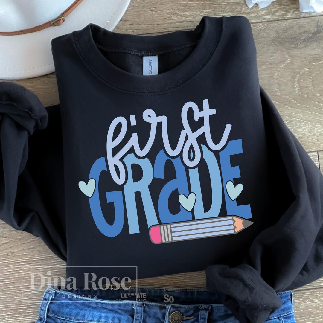 First Grade Svg, 1st Grade Svg, Teacher Svg, Back to School Svg, First ...