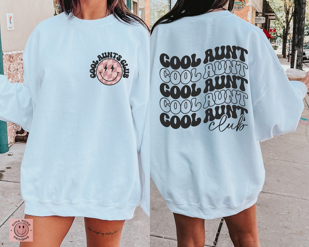 Cool Aunts Club Svg, Aunt Quotes Svg, Cool Aunt Wavy Svg, Trendy Aunt ...
