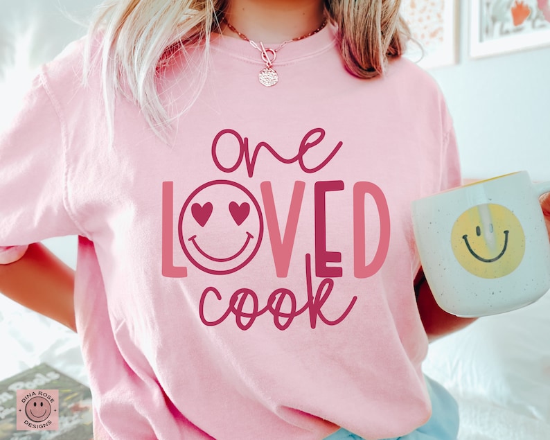 One Loved Cook Svg Cook Shirt Svg Valentines Day Svg Chef - Etsy