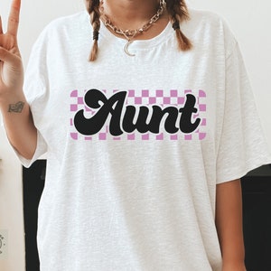 Aunt Svg, Retro Aunt Svg, Aunt Shirt Svg, Aunt Checkered Svg, Auntie ...
