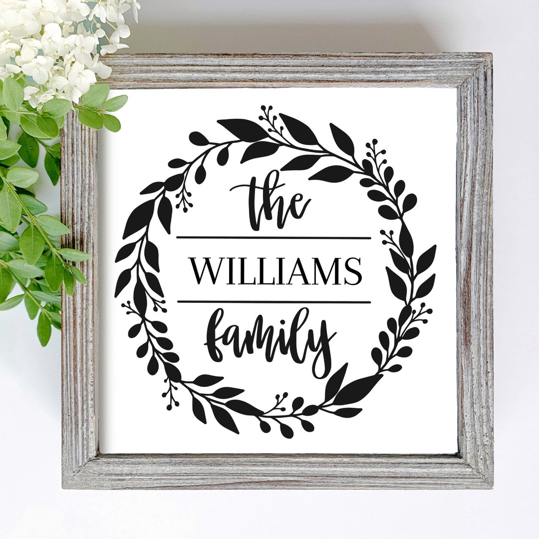 Family Sign Svg, Family Name Svg, Name Sign Svg, Family Svg, Home Sign ...