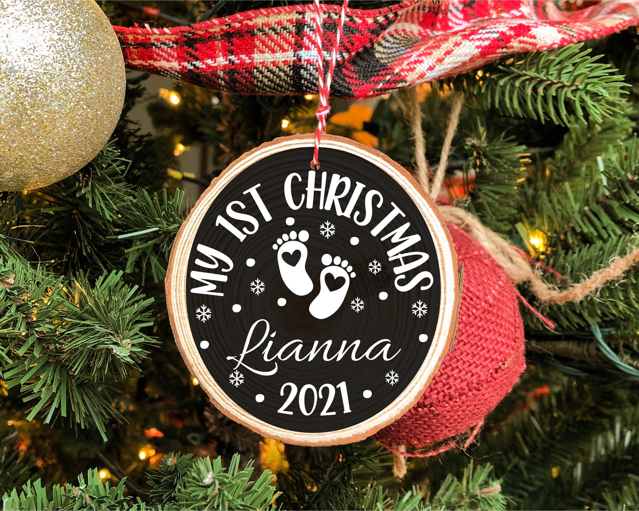 My 1st Christmas Svg Baby 1st Christmas Ornament Svg Baby | Etsy