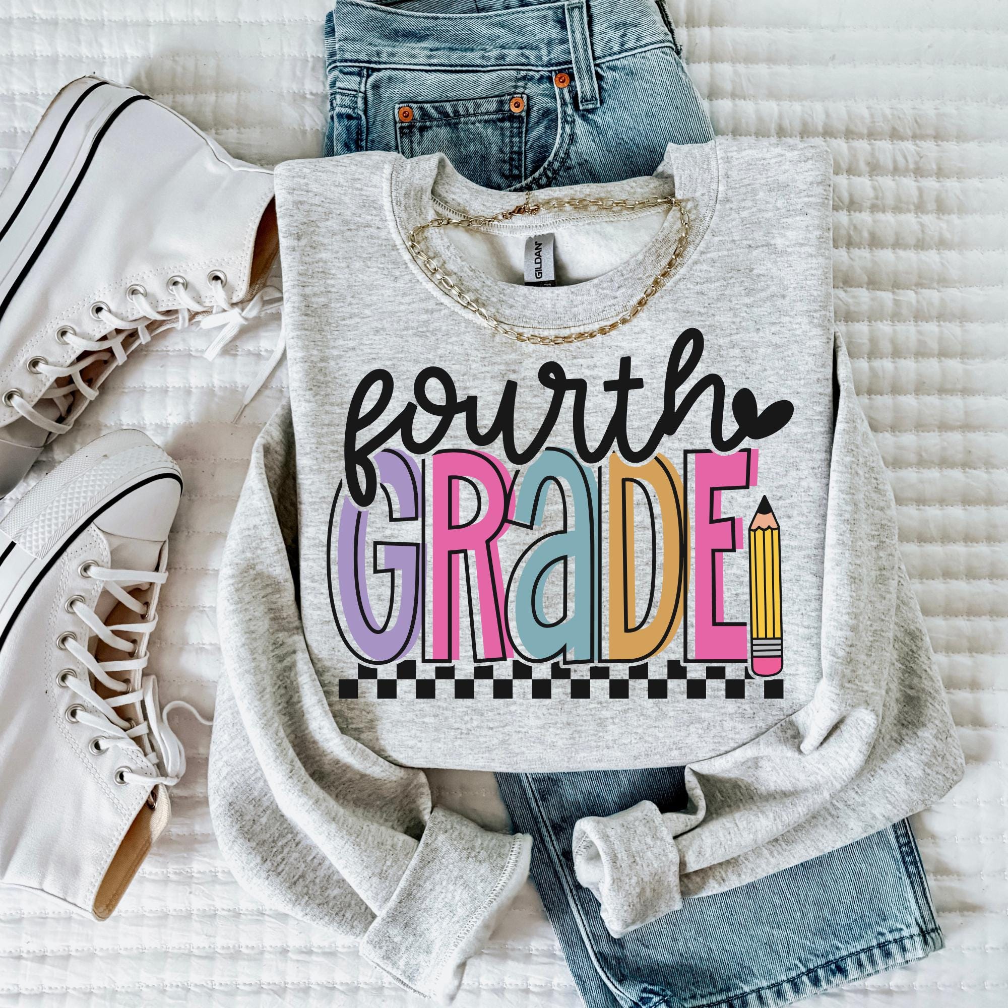 Fourth Grade Svg, Back to School Svg, 4th Grade Teacher Svg, Retro Svg ...