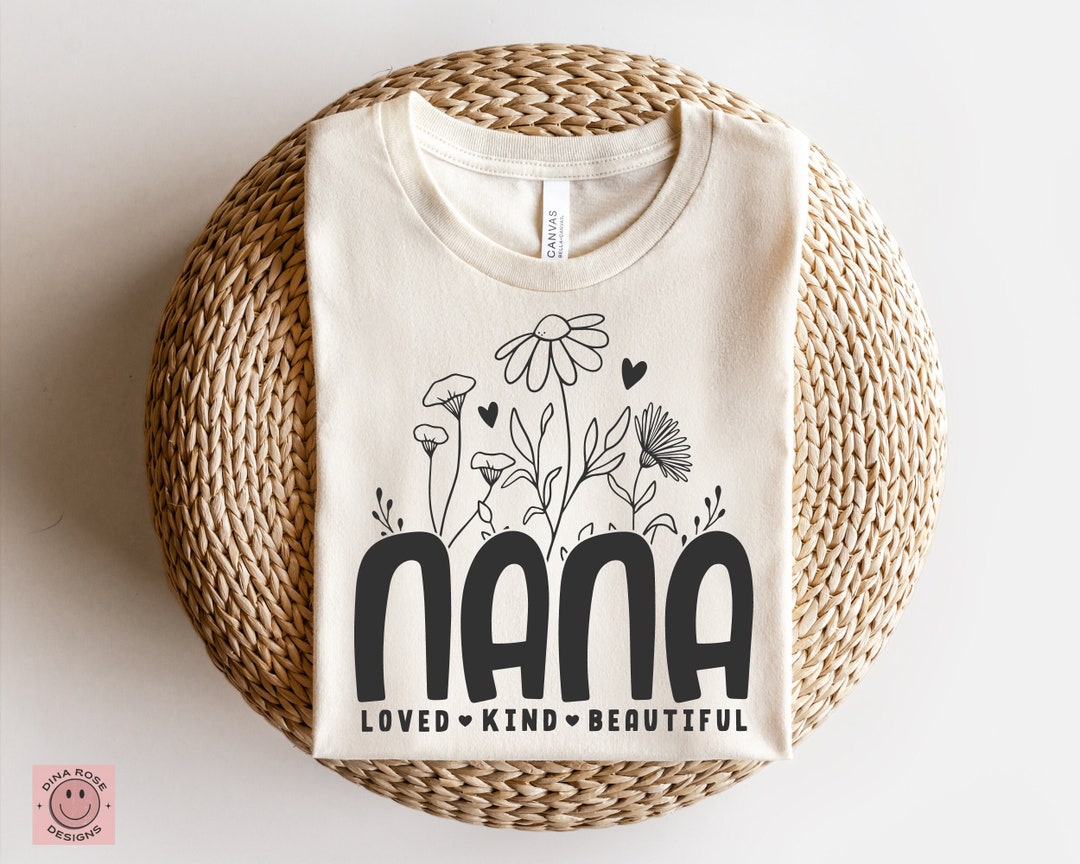 Nana Svg, Nana Floral Svg, Nana Flower Svg, Nana Shirt Svg, Grandma Svg ...