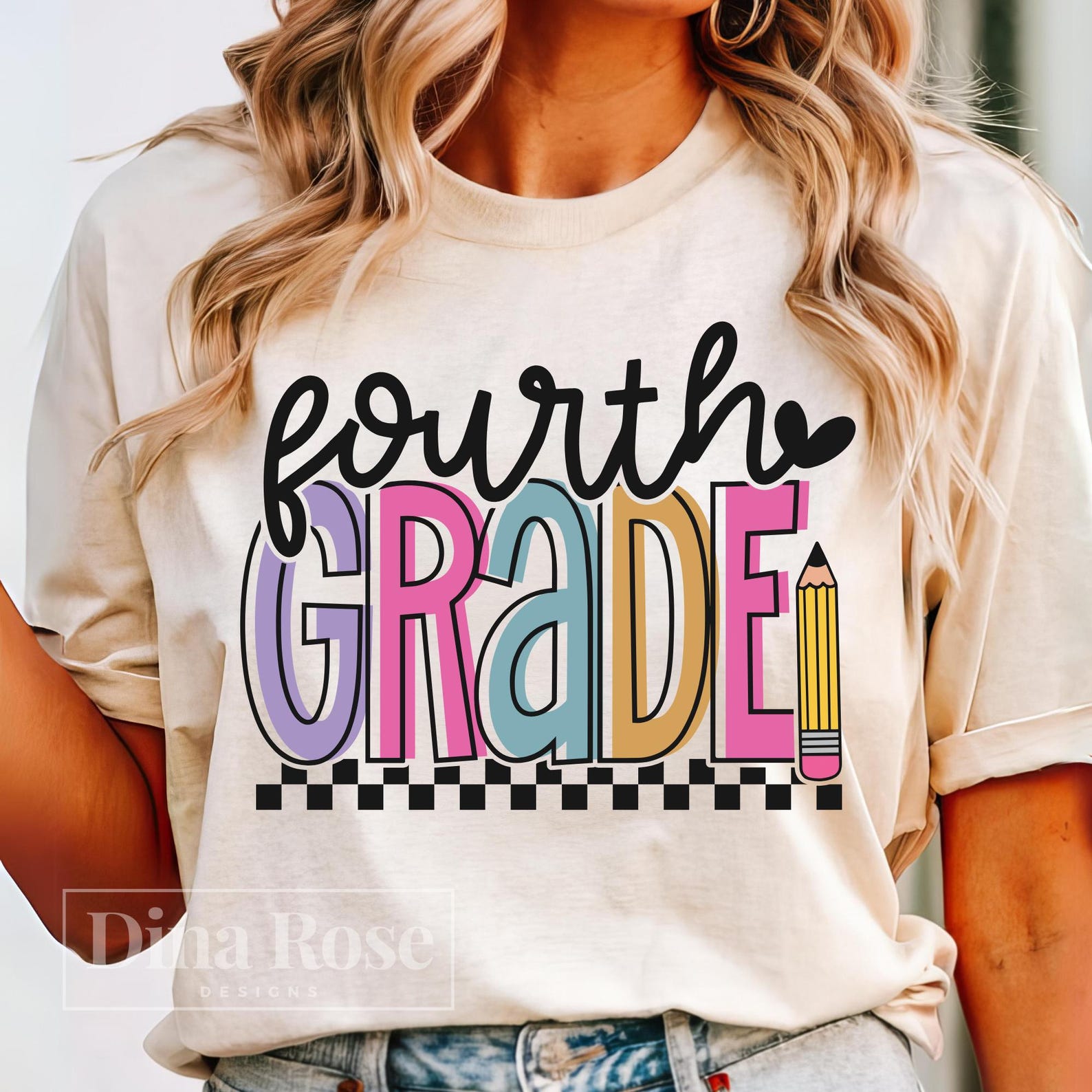 Fourth Grade Svg, Back to School Svg, 4th Grade Teacher Svg, Retro Svg ...